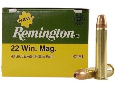 Remington Ammo 22 Winchester Mag Rimfire (WMR) 40 Grain Jacketed