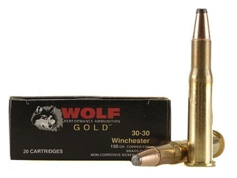 Wolf Gold Ammo 30-30 Winchester 150 Grain Soft Point Box of 20