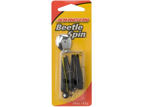 Johnson Beetle Spin 1/8oz White/Black Stripe Nickel
