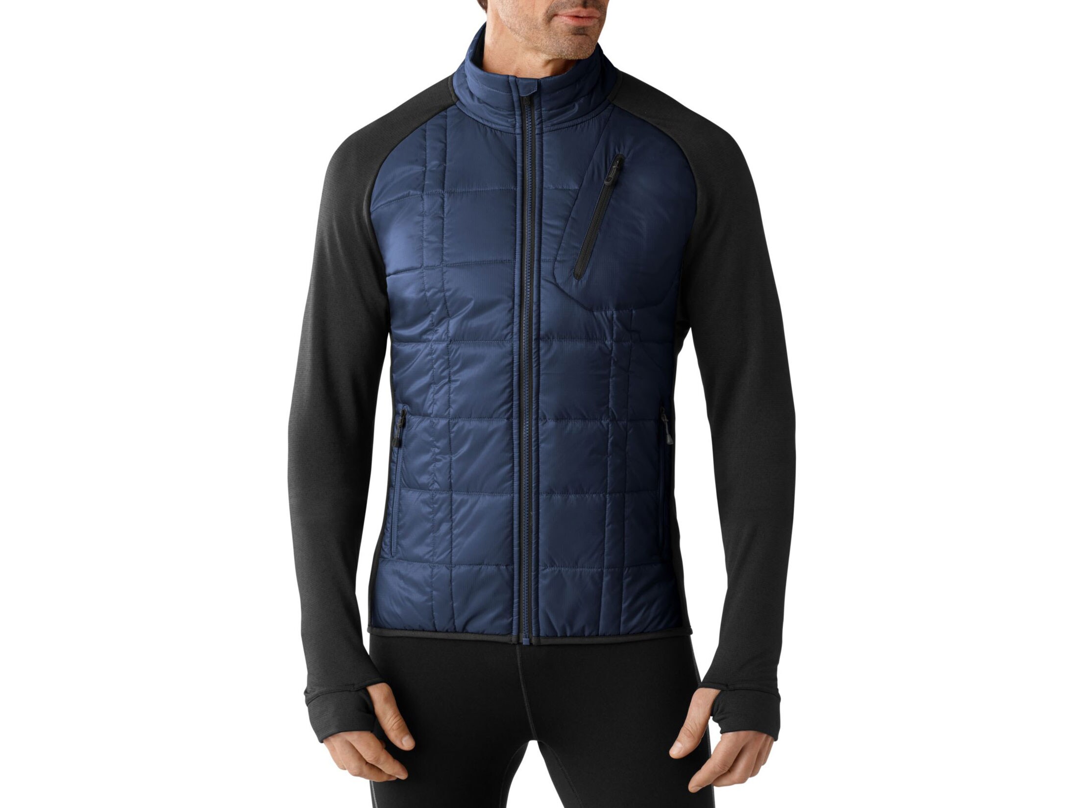 Smartwool Men's Corbet 120 Jacket Merino Wool Deep Navy/Charcoal 2XL