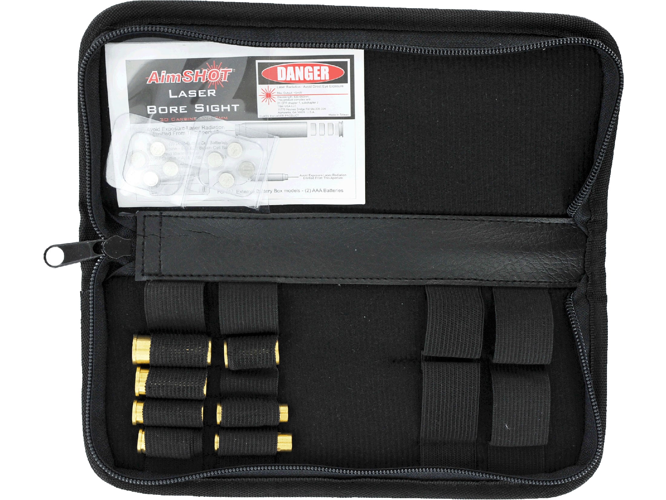 AimShot Pistol Kit Red Laser Bore Sight 5 Arbors