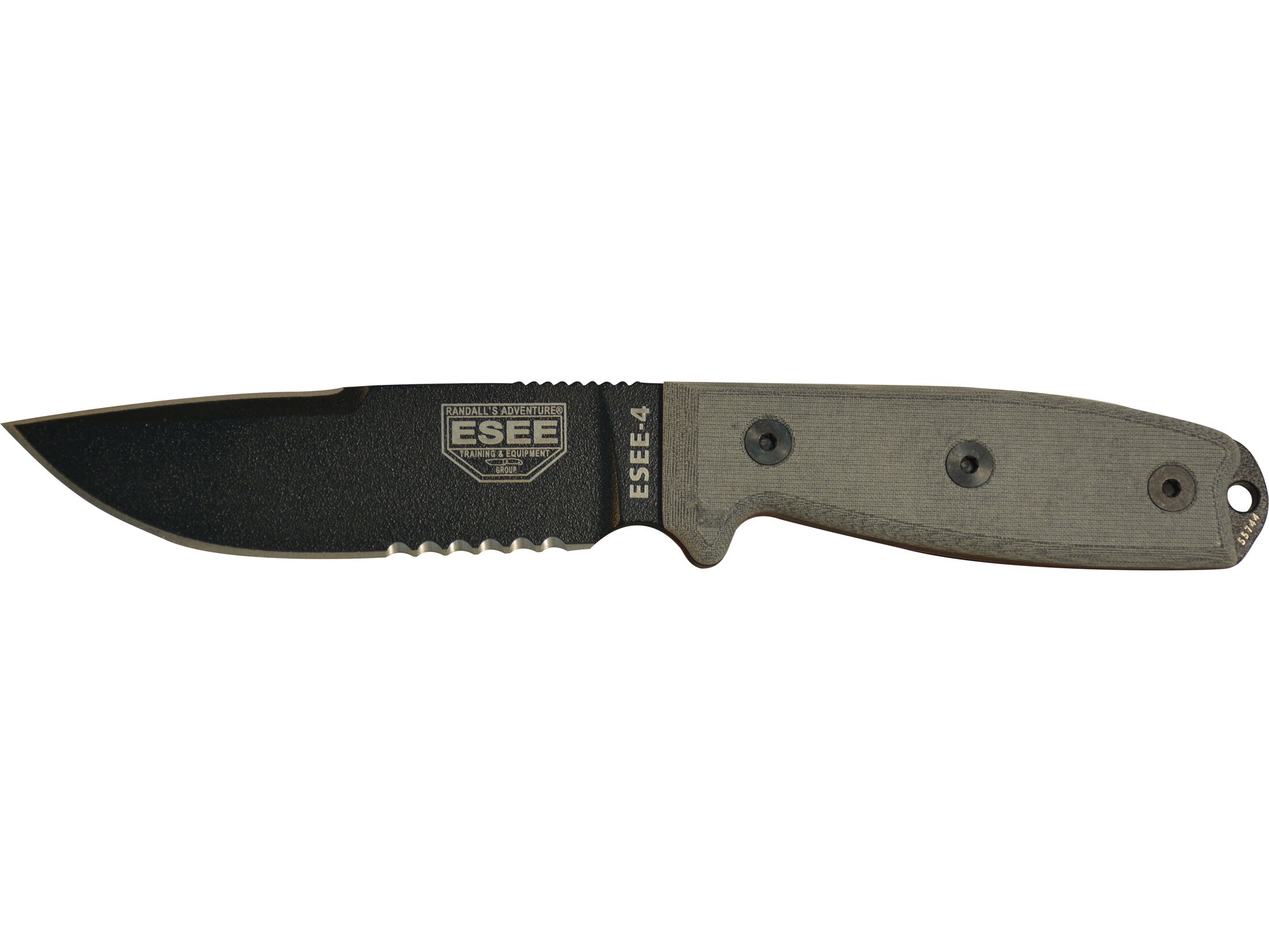 ESEE Knives ESEE-4 Fixed Blade Knife 4.5 Sharpened Clip Point 1095