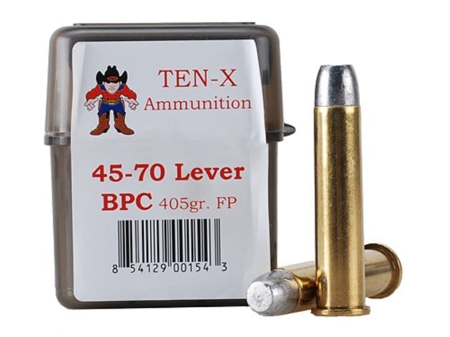 Ten-X Cowboy 45-70 Government Ammo 405 Grain BPC Flat Nose Box of 20