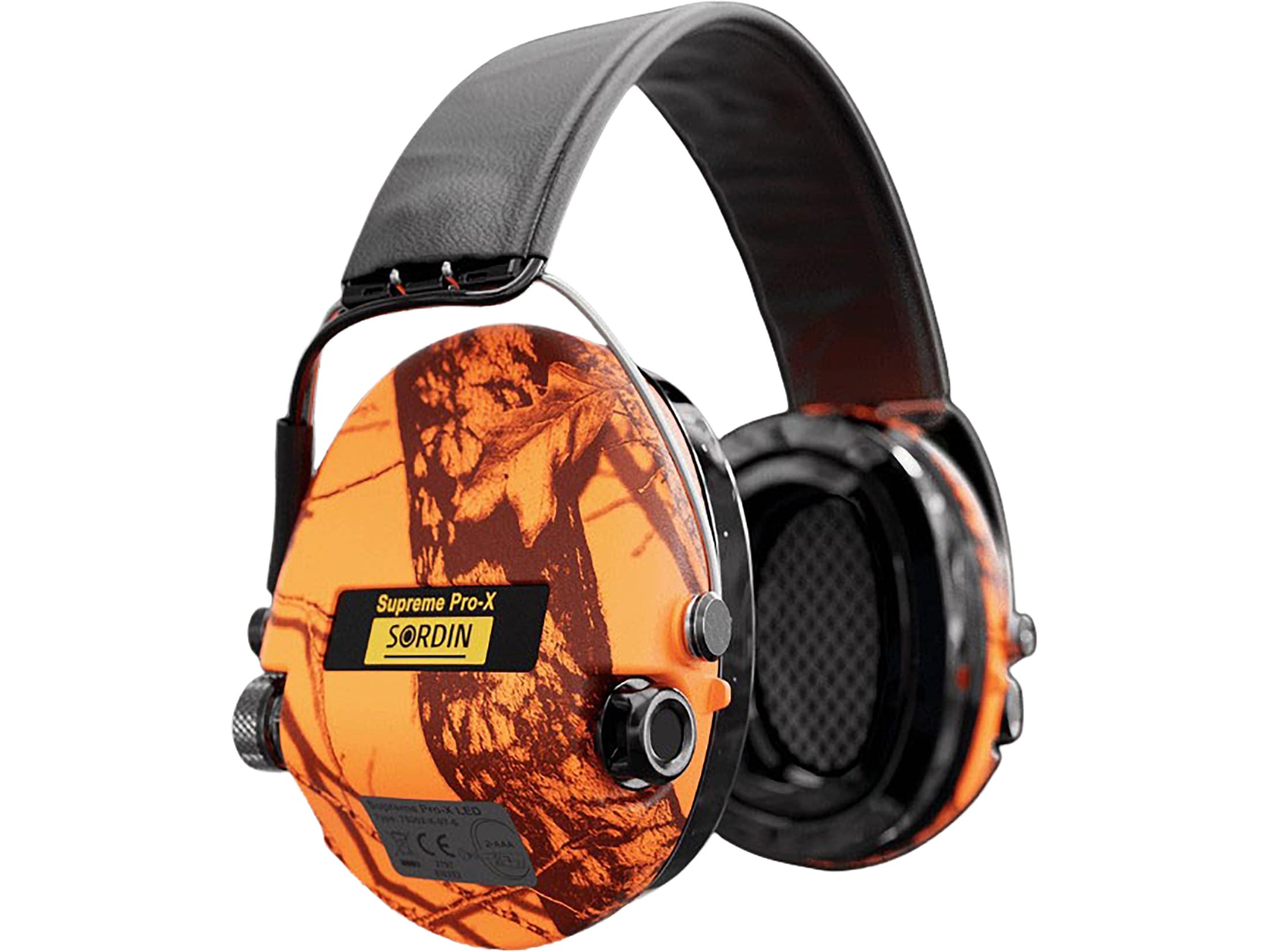 Sordin Supreme Pro X Electronic Ear Muffs LED Light Blaze Orange