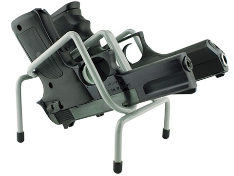Versatile Gun Rack 2 Pistol Gun Rack Vinyl Coated Steel Gray