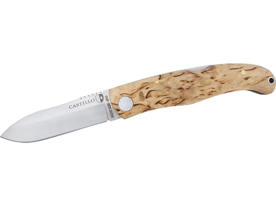 Castillo Muralla Folding Knife 3.5 Drop Point 14C28N Satin Blade Birch