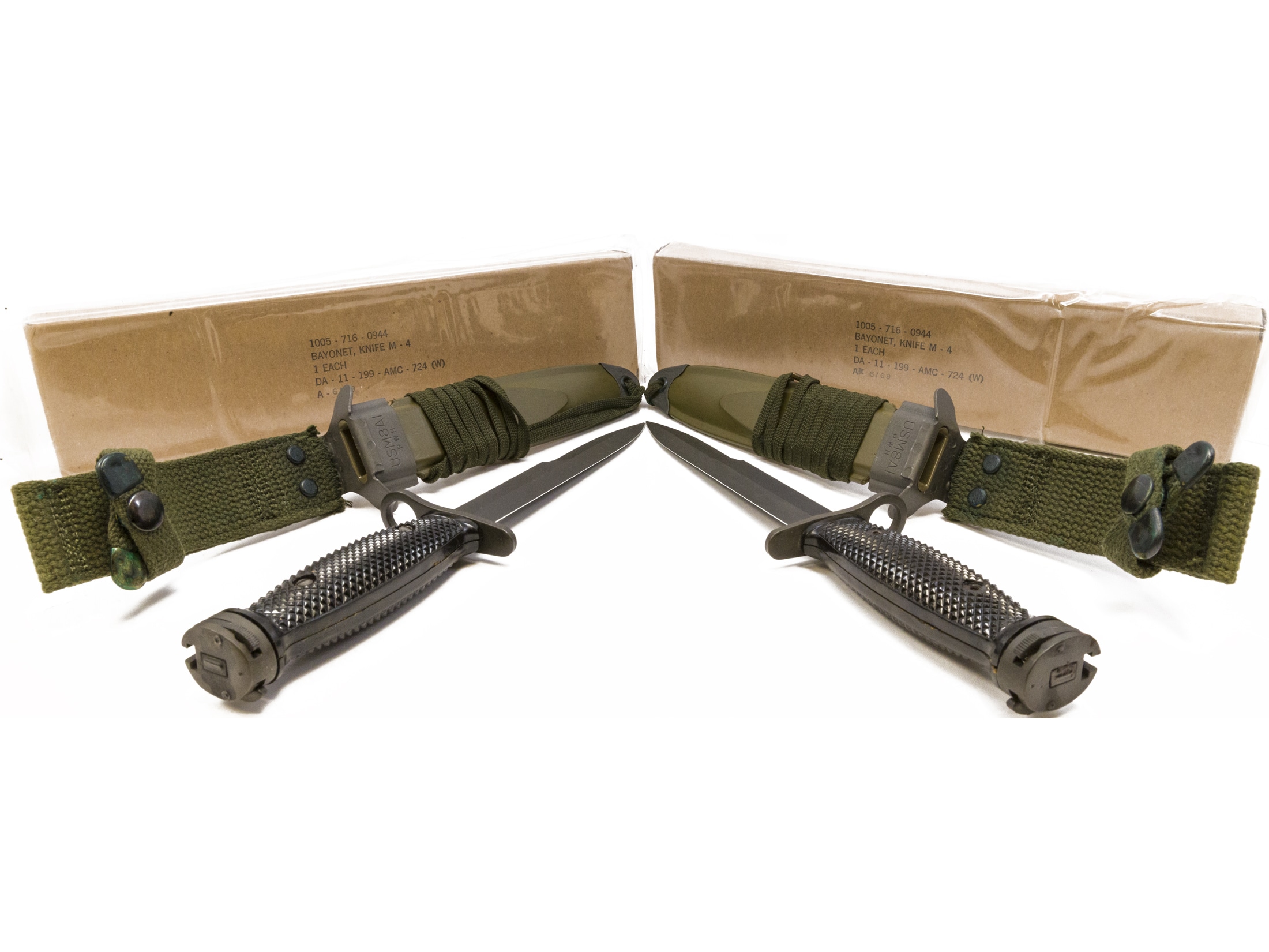 Military Surplus M4 Bayonet M8A1 Scabbard Collector Set New Old Stock