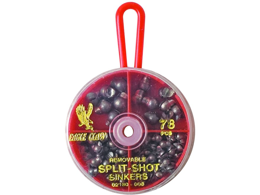 Eagle Claw Removable Split-Shot Assortment 124 Pcs