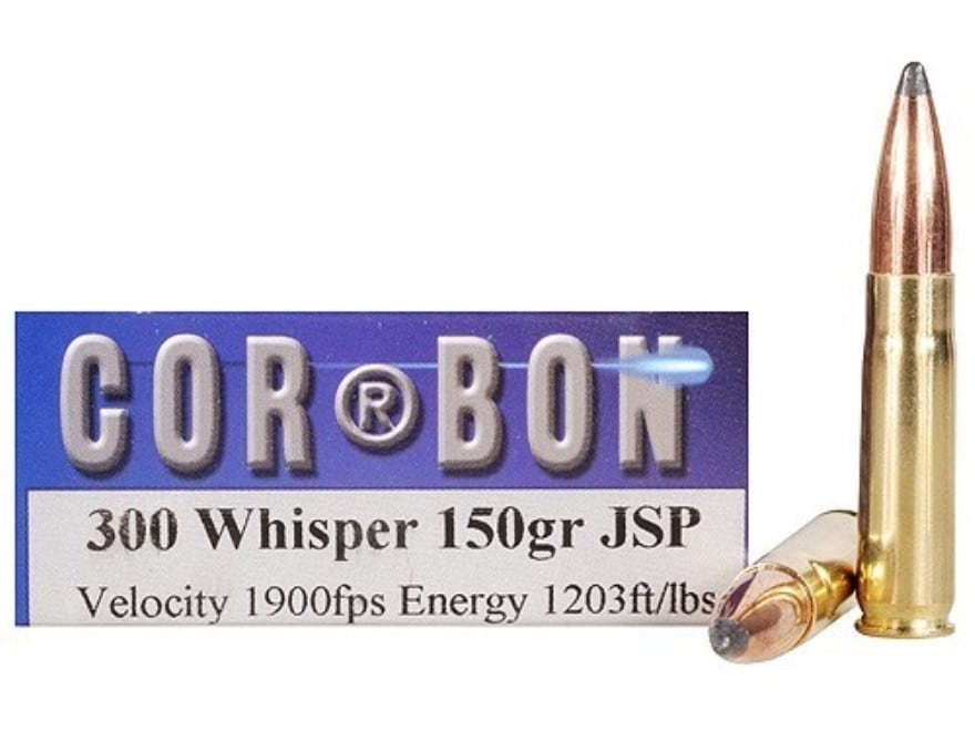 Cor-Bon Hunter Ammo 300 Whisper 150 Grain Jacketed Soft Point Box of