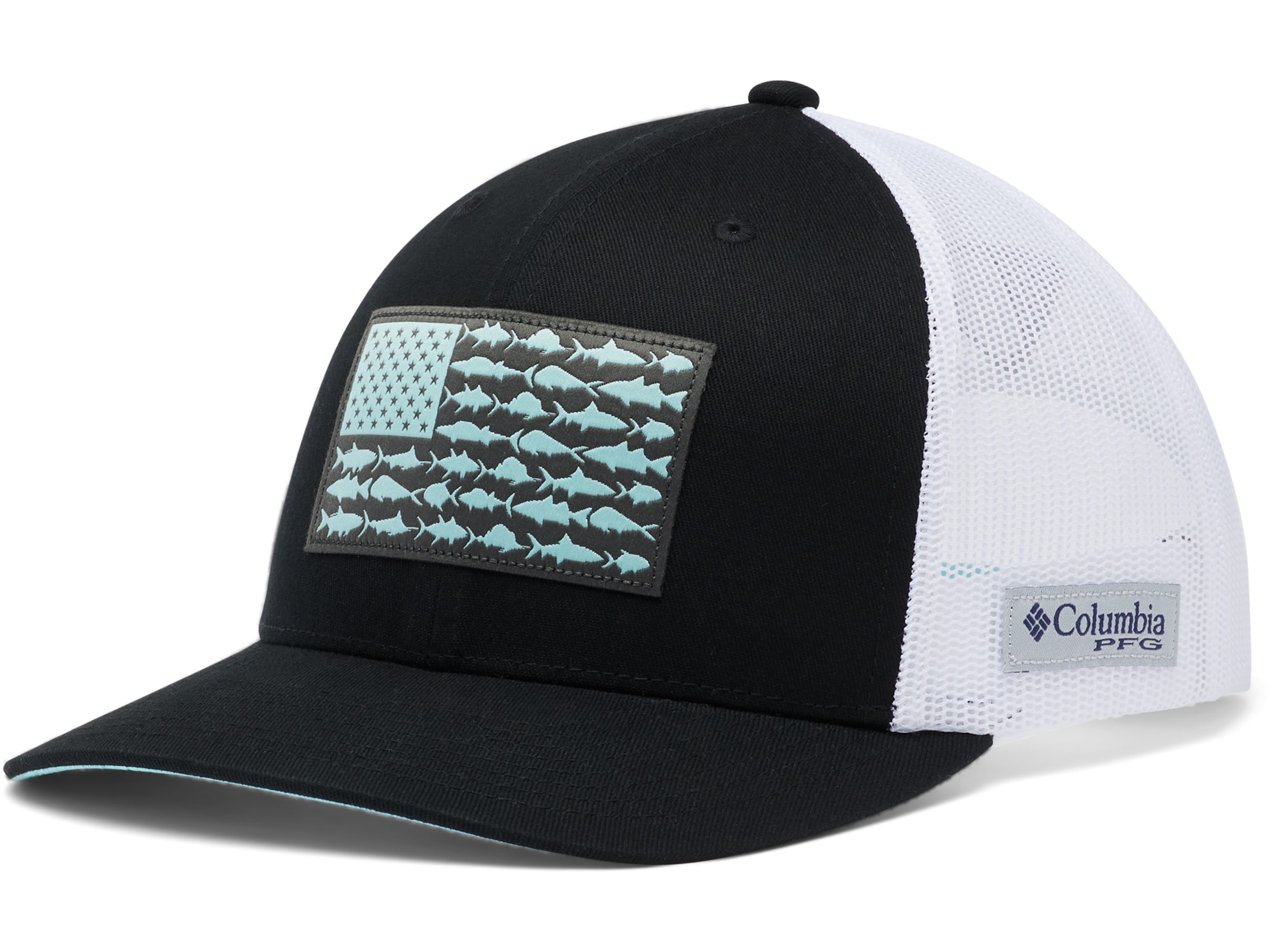 Columbia Men's PFG Fish Flag Mesh Snap Back Cap Cool Gray/White/Vivid