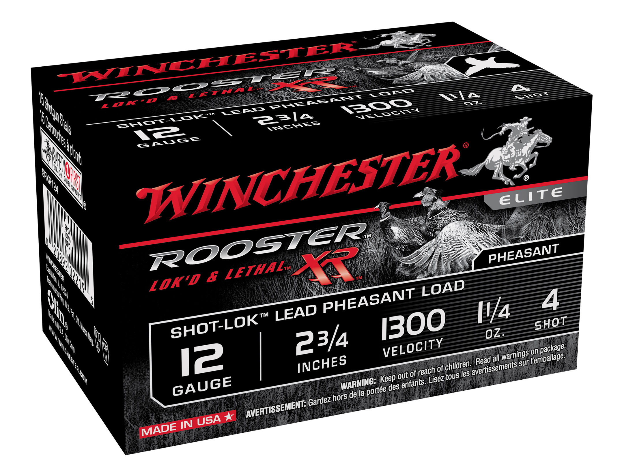 Winchester Rooster XR Pheasant 12 Ga Ammo 2-3/4 #4 Copper Plated Lead