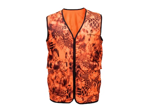 Kryptek Men's Vesuvius Safety Vest Reversible Polyester Blaze Orange