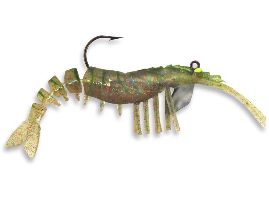 Egret Baits Vudu Shrimp Jumbo Swimbait 4 Cajun Pepper/Chartreuse