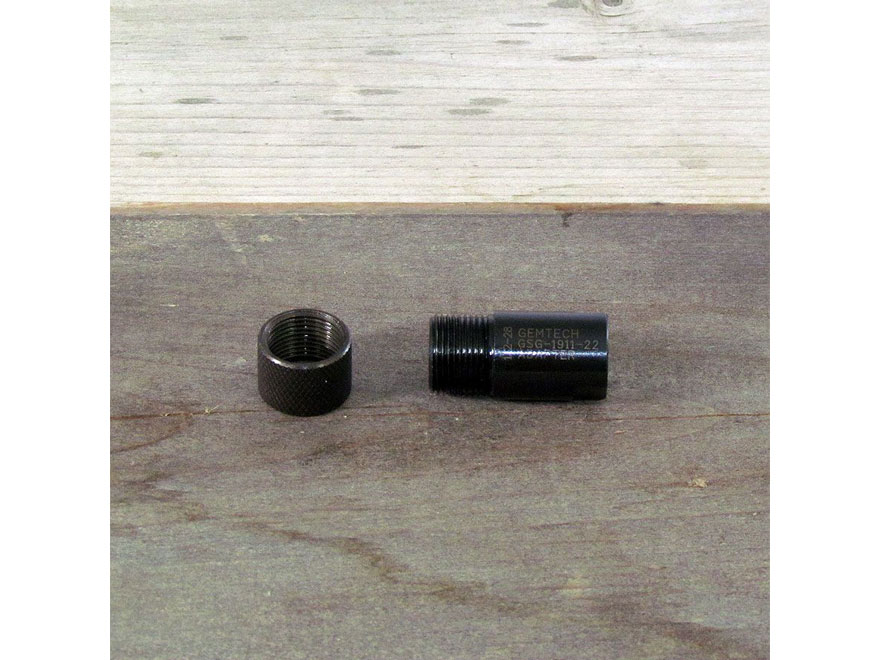 Gemtech Thread Adapter GSG, Sig 1911-22 M9x.75 to 1/2-28 Steel Matte