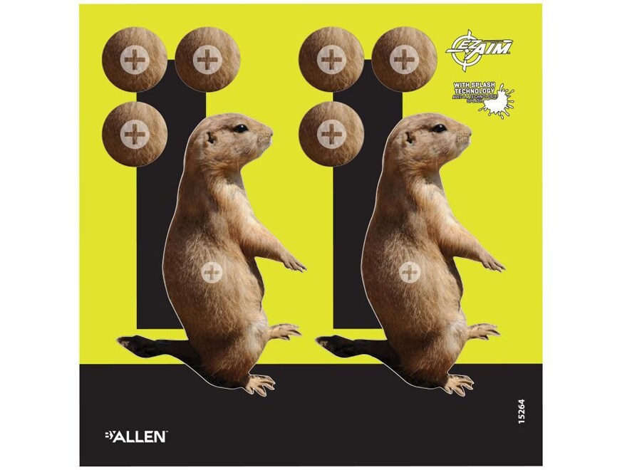 Allen EZ-Aim Non-Adhesive Splash 8 Prairie Dog Target 6PK