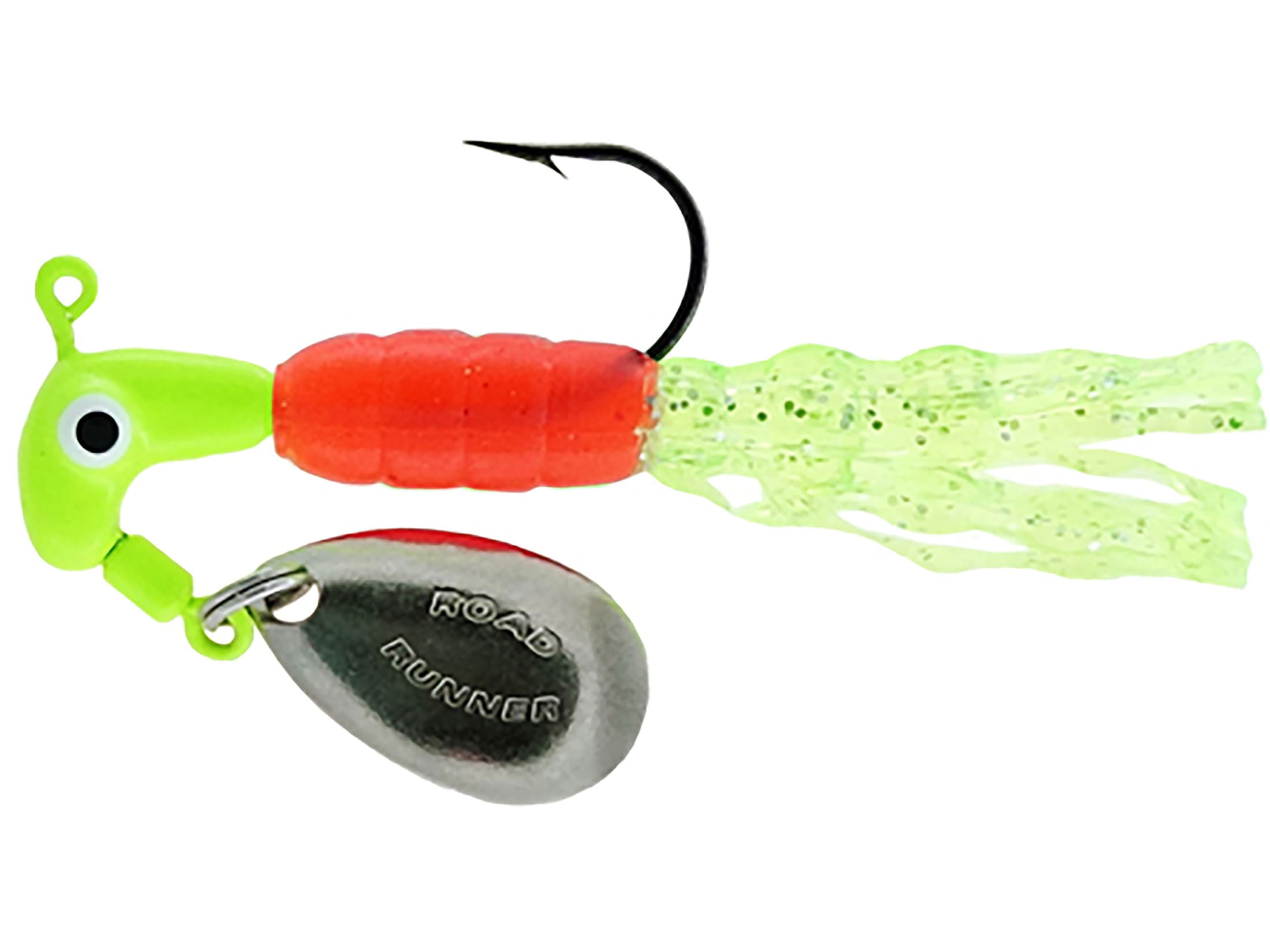 Road Runner Turbo Tails Underspin Jig Chartruese/Red/Chartruese 1/8oz