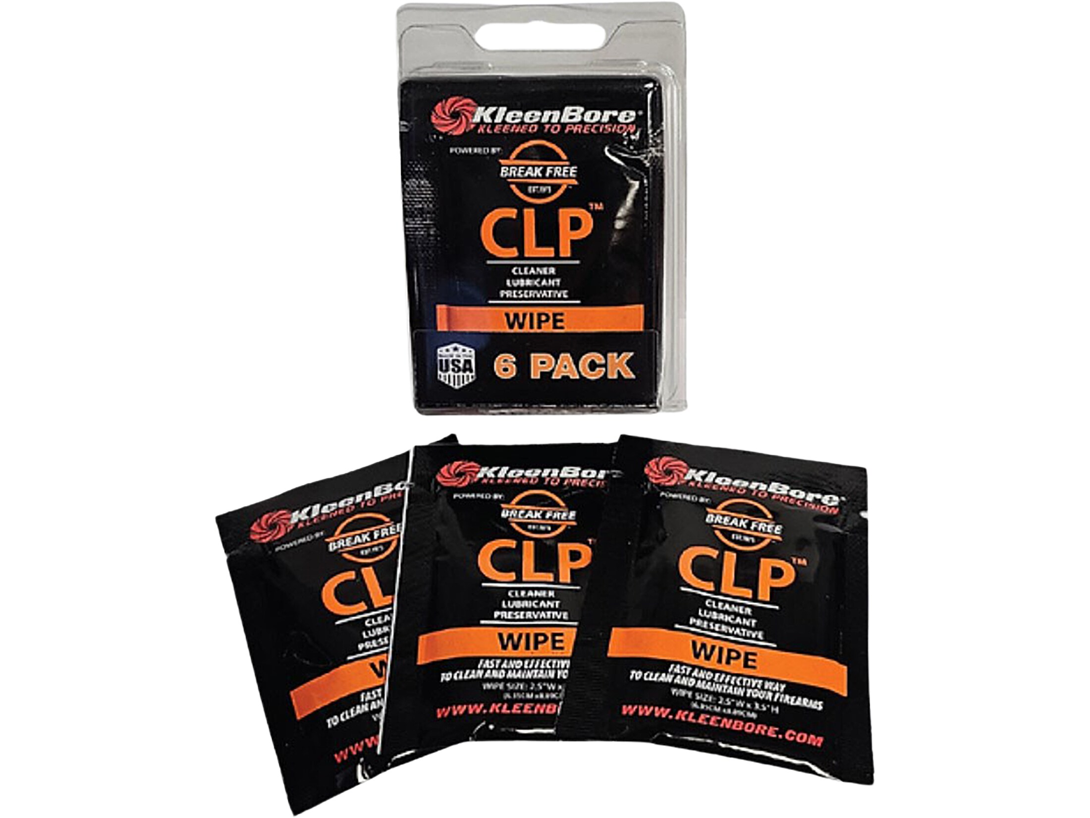 KleenBore Break Free CLP Wipes 50PK KleenBore Break Free CLP Wipes 50PK