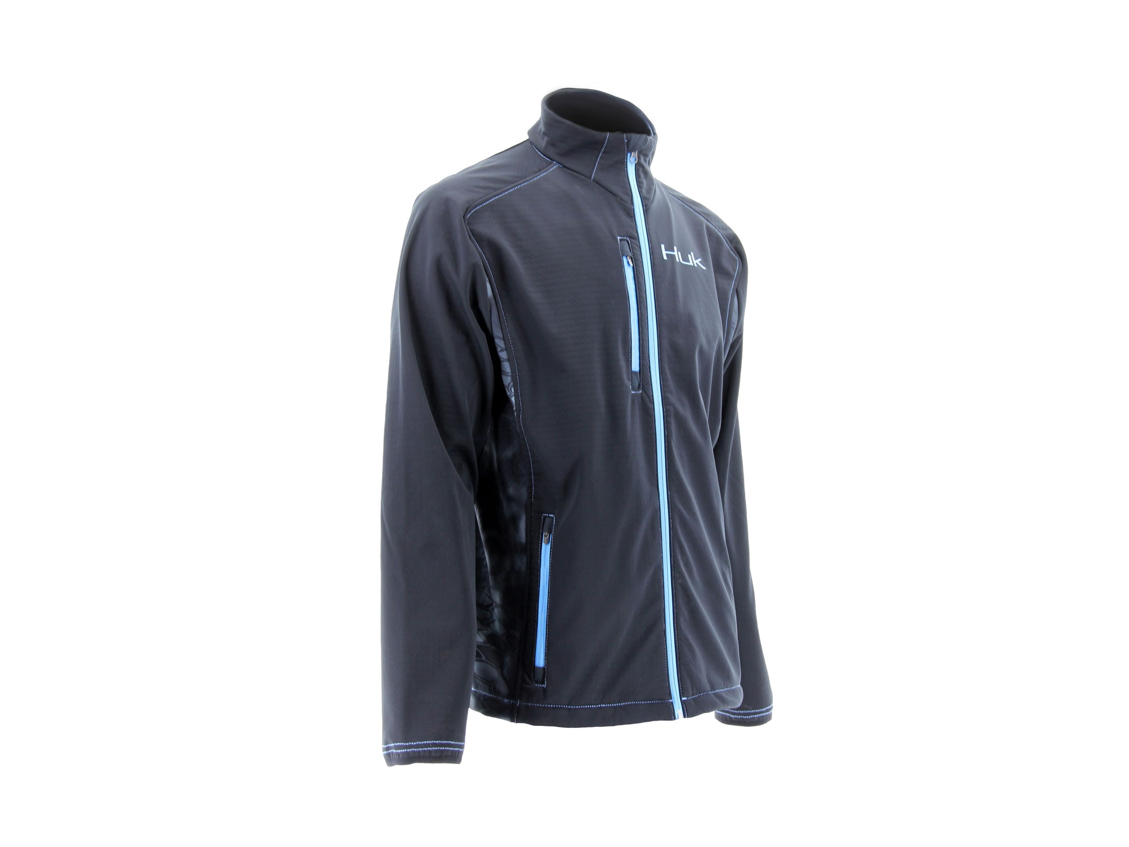 Huk Men's Full Zip Fleece Jacket Polyester Neptune Black Medium