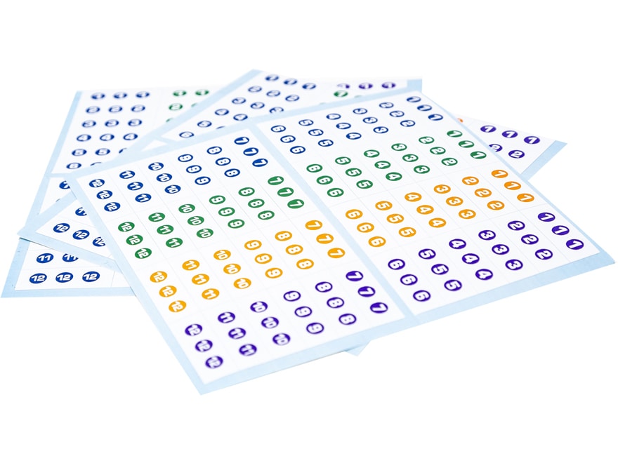 Bohning Multi Color Arrow Wrap Numbering Decals