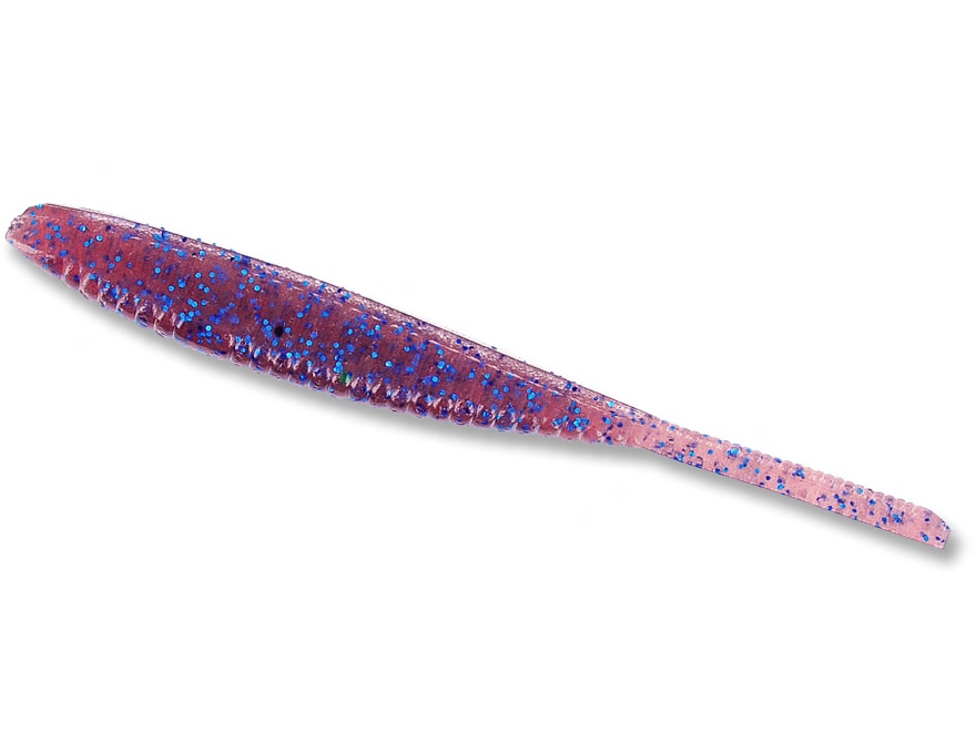 Yamamoto Shad Shape Worm Cinnamon Red/Blue Flk