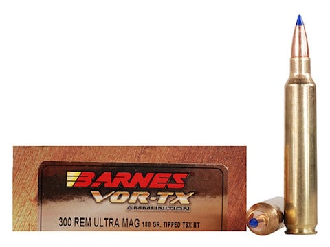 Barnes VOR-TX Ammo 300 Remington Ultra Mag 180 Grain TTSX Polymer