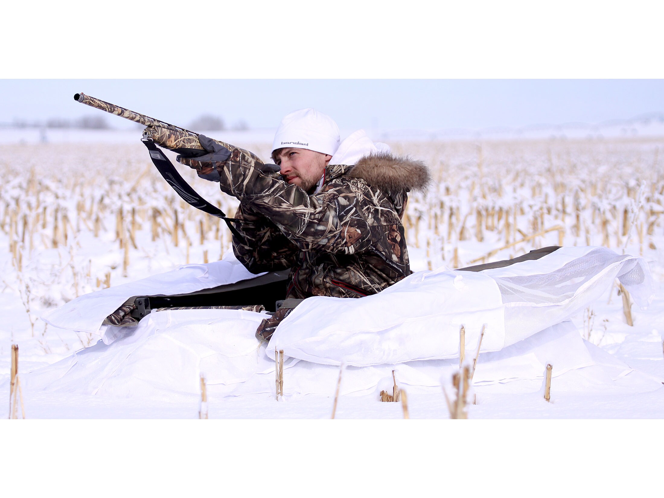 Banded Tenon Layout Blind Snow Cover 600D Fabric