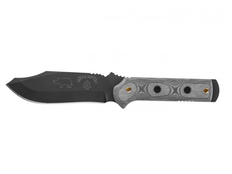 TOPS Knives Black Rhino Fixed Blade Knife 5.5 Modified Drop Point 1095
