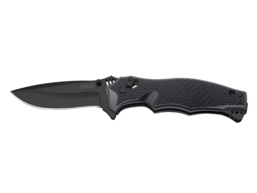 SOG Vulcan Mini Folding Knife 3 Drop Point VG-10 SS Nylon Handle Black