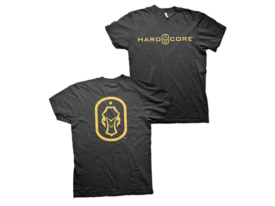 Hard Core Men's Dog Tag T-Shirt Short Sleeve Cotton Black XL