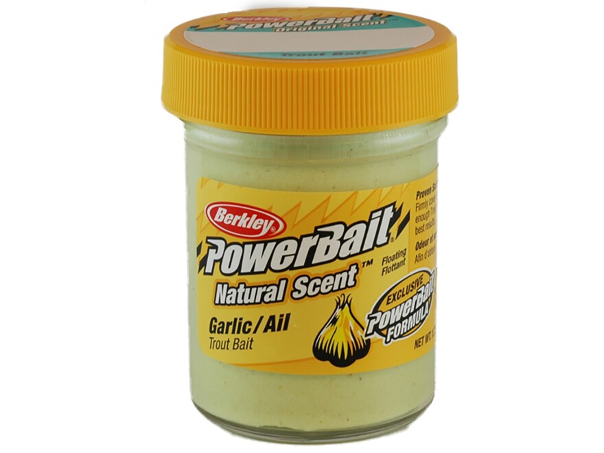 Berkley PowerBait Natural Scent Trout Bait Garlic 1.75oz Jar
