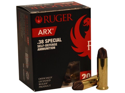 Ruger Self Defense Ammo 38 Special 77 Grain Frangible PolyCase ARX