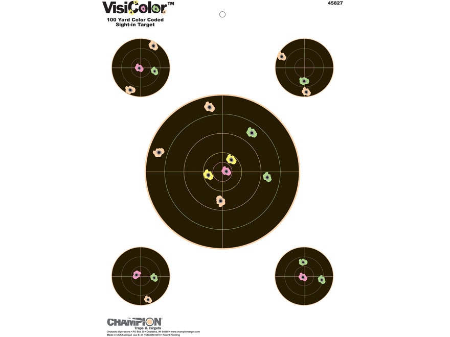 Champion VisiColor Sight-In Targets 13 x 18 Paper 10PK
